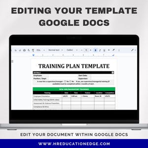 New Hire Training Plan Template: Employee Onboarding, HR Checklist ...