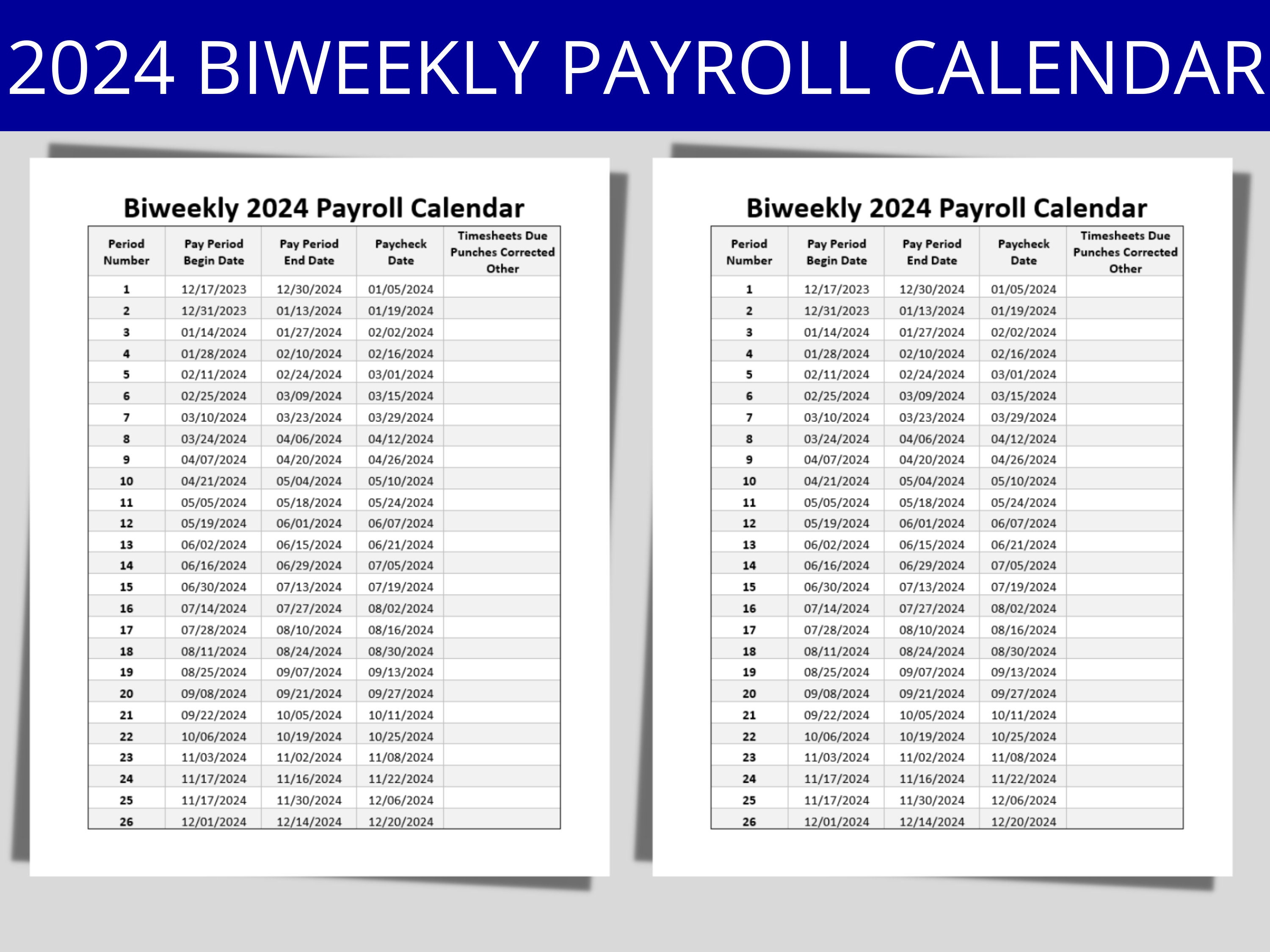 Biweekly Payroll Calendar 2024 MS Editable Word Pay Period Start End Biweekly Payroll Calendar 2024 MS Editable Word Pay Period Start End