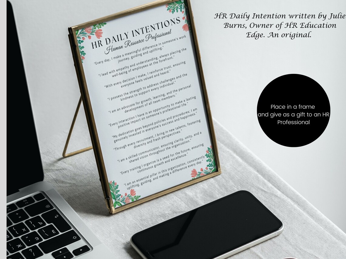Frameable HR Inspirational Poem Printable Office Decor Perfect Gift for ...