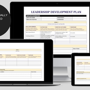 Leadership Development Plan Template: Employee Goals & Skills (word ...