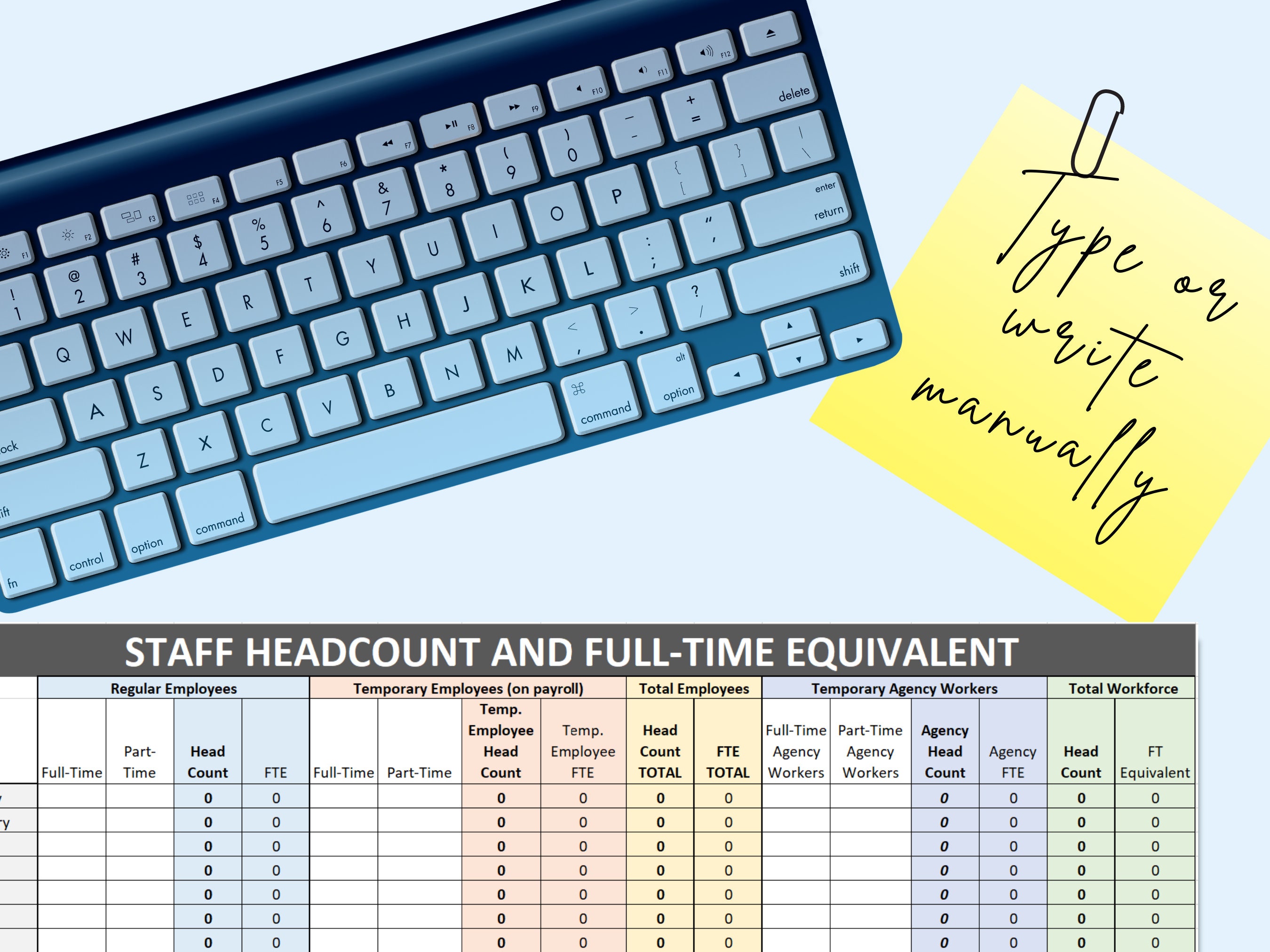 Employee Headcount Tracker: HR Excel Template - Etsy