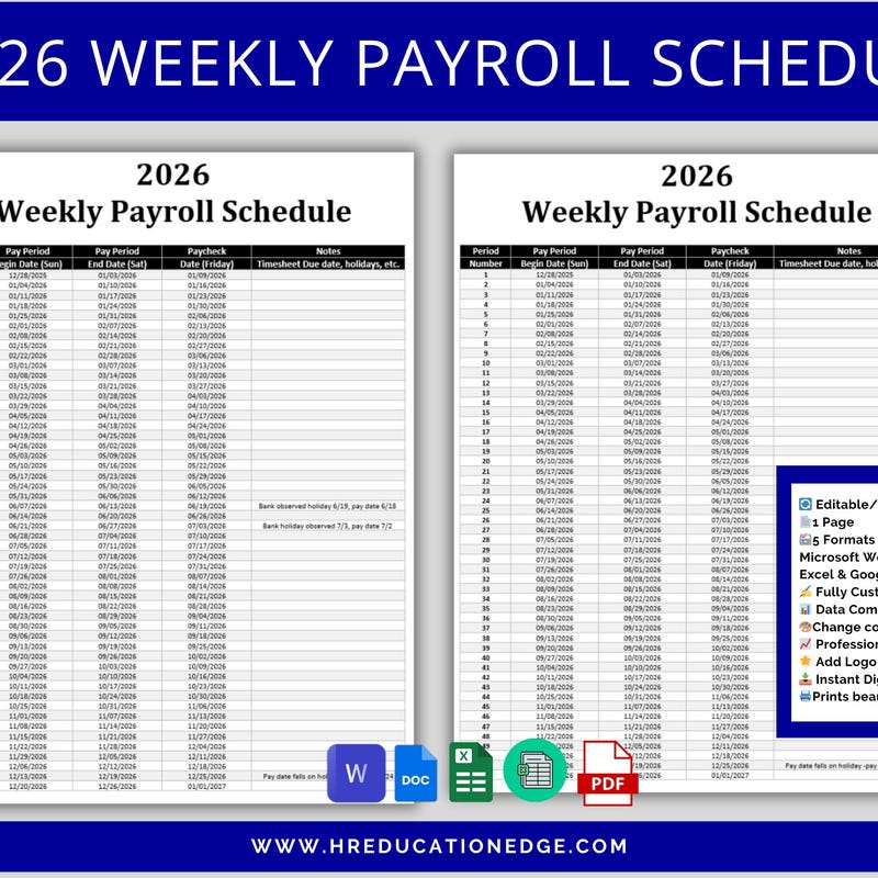 Bill Pay Calendar 2026 - Etsy