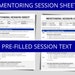 Mentoring Session Template: Career Mentorship Worksheet (digital ...