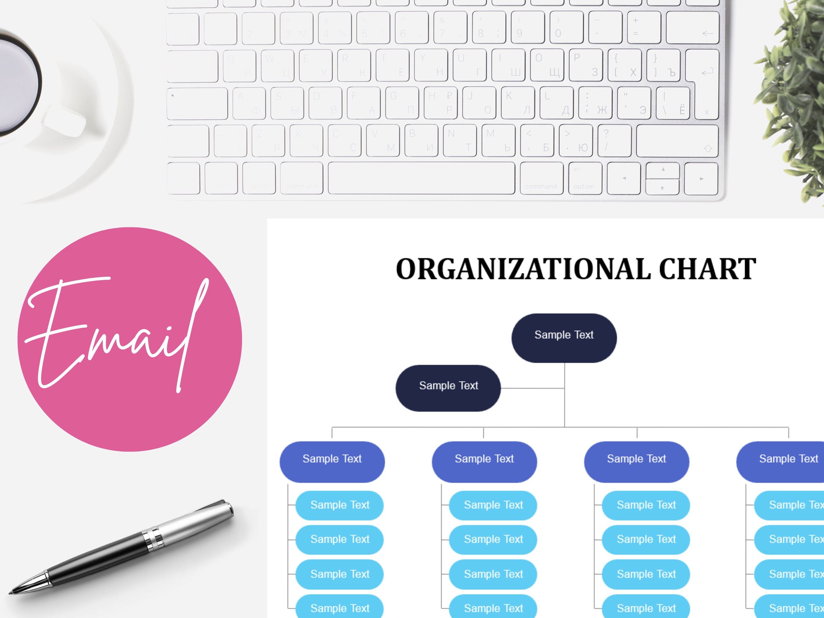 Editable Organizational Chart Template: HR Employee Hierarchy (MS Word ...