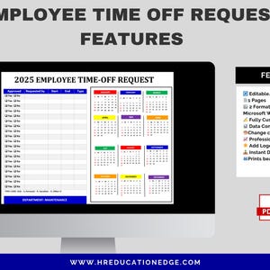 2025 Employee Time off Planner: HR Leave Calendar (digital Download) - Etsy