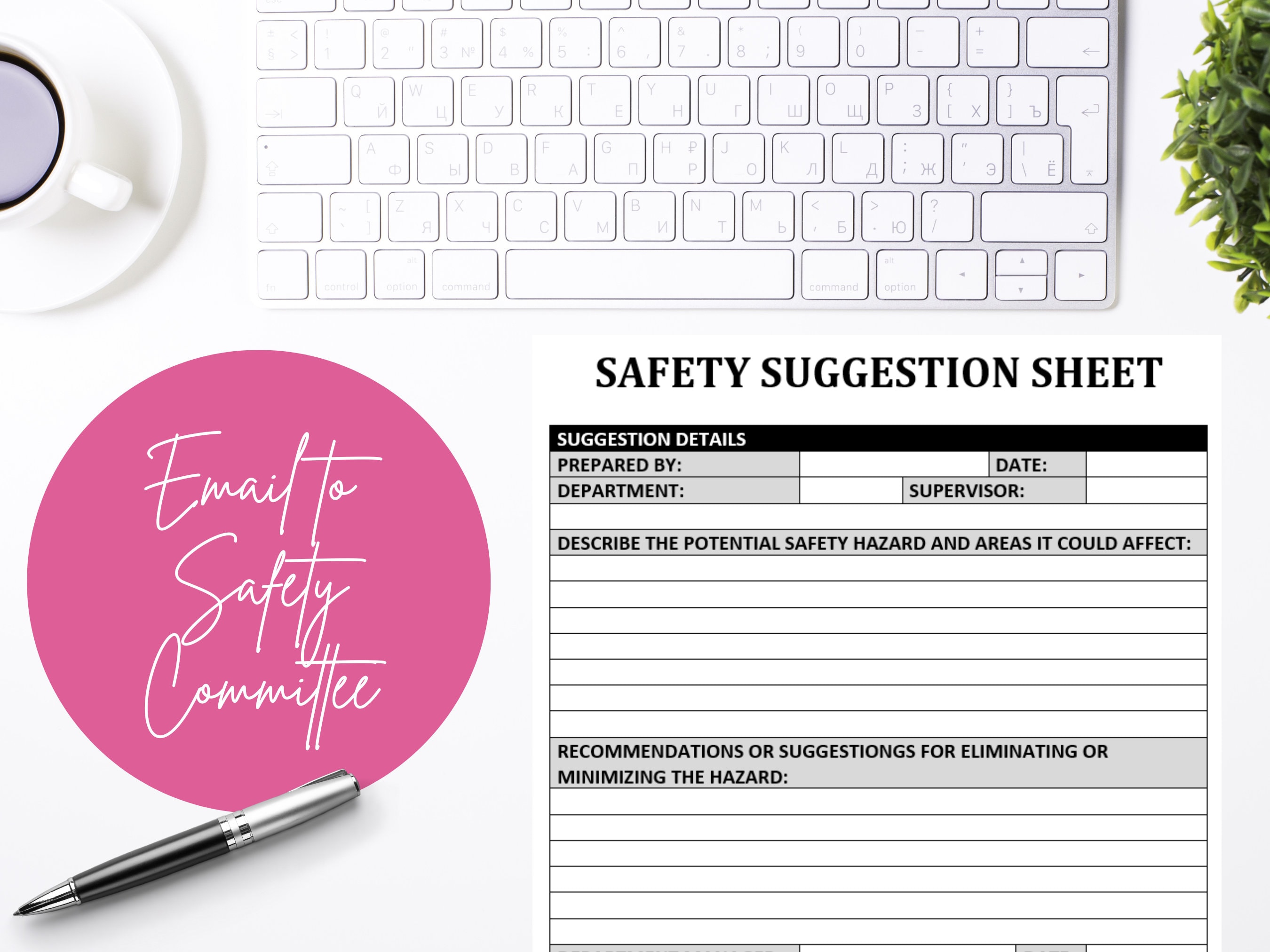 Engage Employees for Workplace Safety: Safety Suggestion Template | HR ...