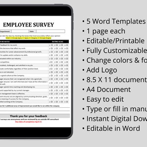 Employee Feedback Bundle | Employee Relations | HR Survey | Human ...