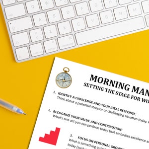 Employee Morning Manifesto Template: Daily Goal Setting (digital ...