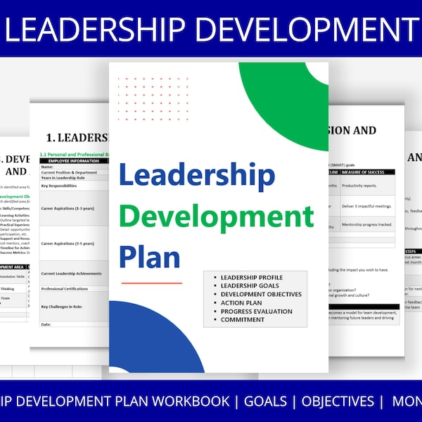 Leadership Development Plan Template - Etsy