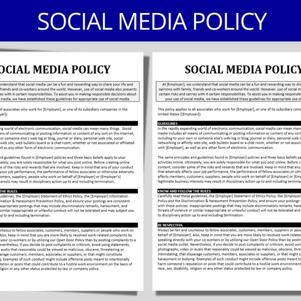 Hr Employee Policy - Etsy