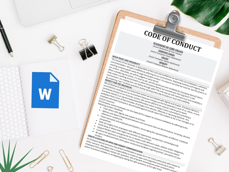 Employee Code of Conduct Policy HR Business Procedures - Etsy
