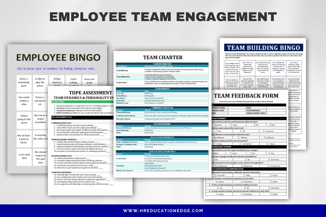 Employee Engagement HR Template Bundle: Editable Forms (digital ...