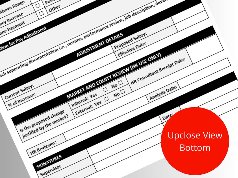 Compensation Adjustment Form Salary Change Request Requesting Pay Raise ...
