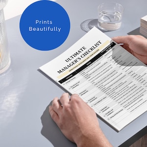 Manager Checklist: Team Oversight, Leadership Training (digital ...