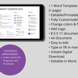 Comprehensive HR Project Charter Overview: Governance, Roadmap ...