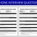 Phone Interview Questions Template: HR Interviewer Script (MS Word) - Etsy