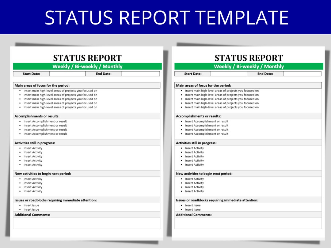 Status Report Template: Streamline Activities, Action Items, Roadblocks ...