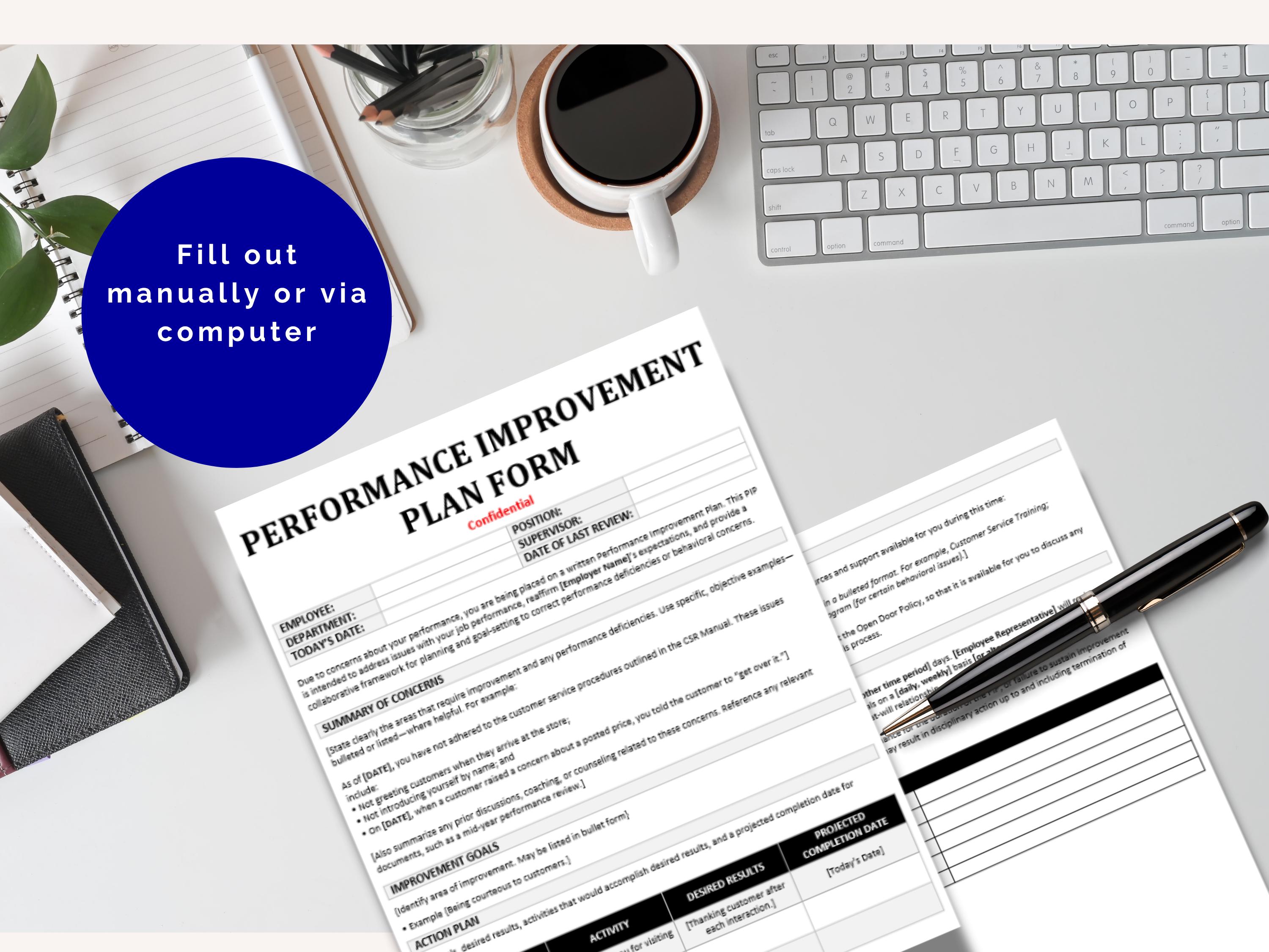 Performance Improvement Plan Template: HR Disciplinary Form (word ...