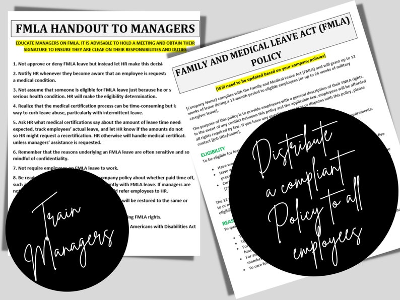 FMLA Template Bundle: Tracker Spreadsheet, HR Forms (MS Word/excel) - Etsy