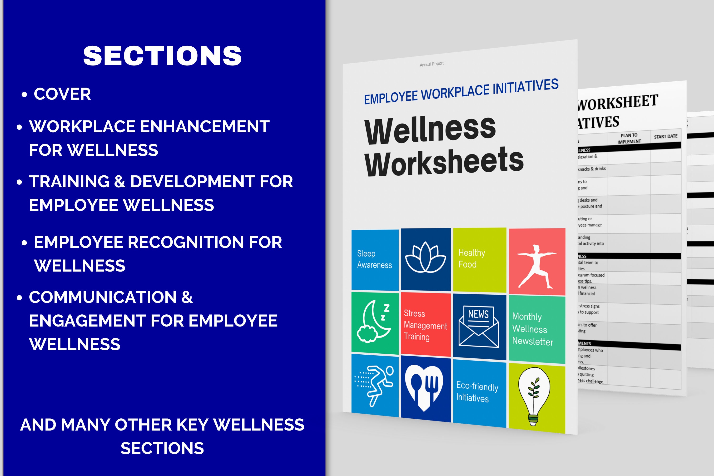 Employee Wellness Initiatives Worksheet: HR Total Rewards (digital ...