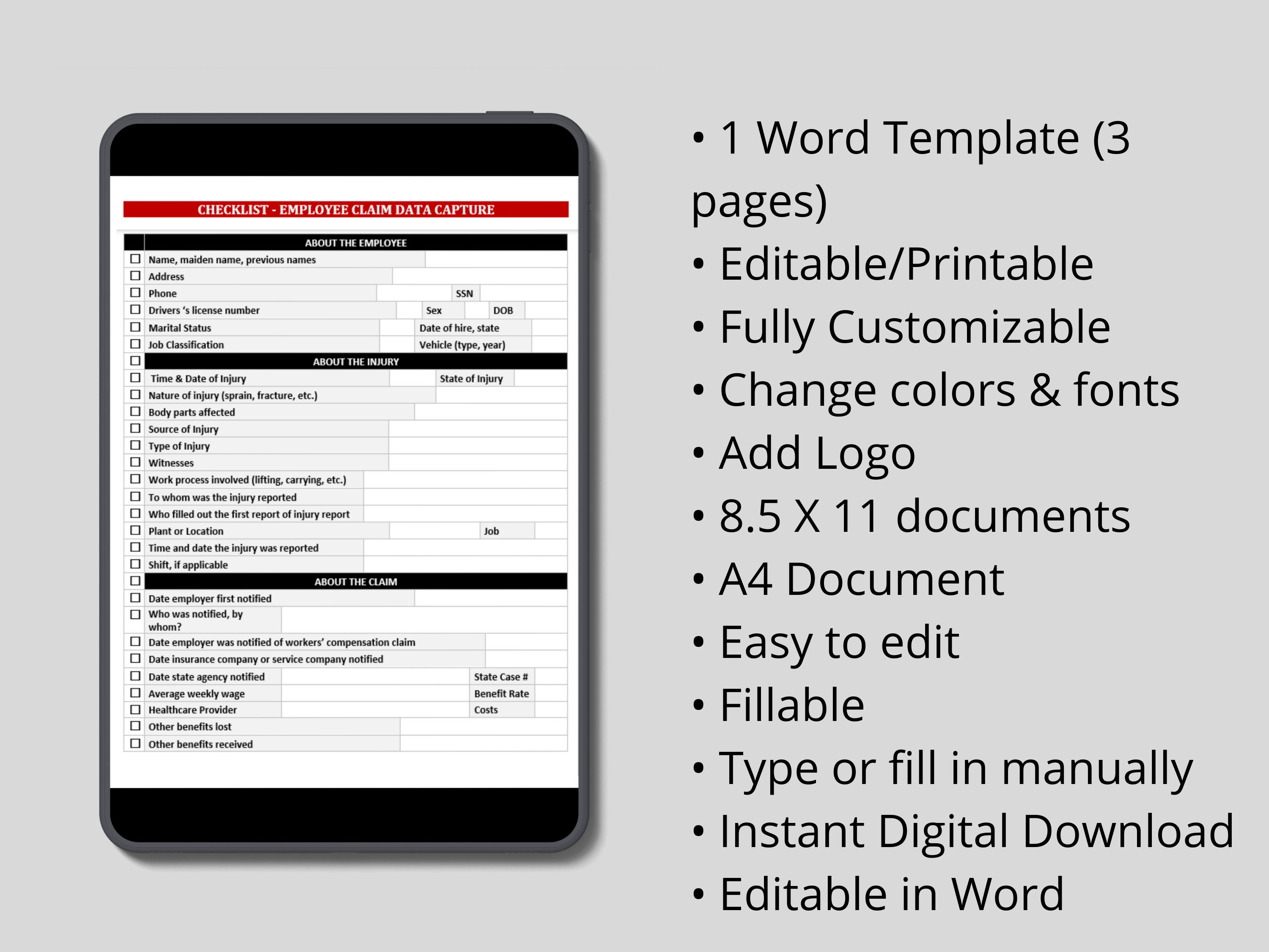 Comprehensive Workers' Comp Claims Checklist: Immediate to Ongoing ... Comprehensive Workers' Comp Claims Checklist: Immediate to Ongoing ...