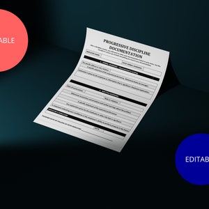 Progressive Discipline Documentation Template: HR Employee Write up (MS ...