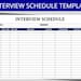 Interview Schedule Template | Editable Word Form | HR Template | Human ...
