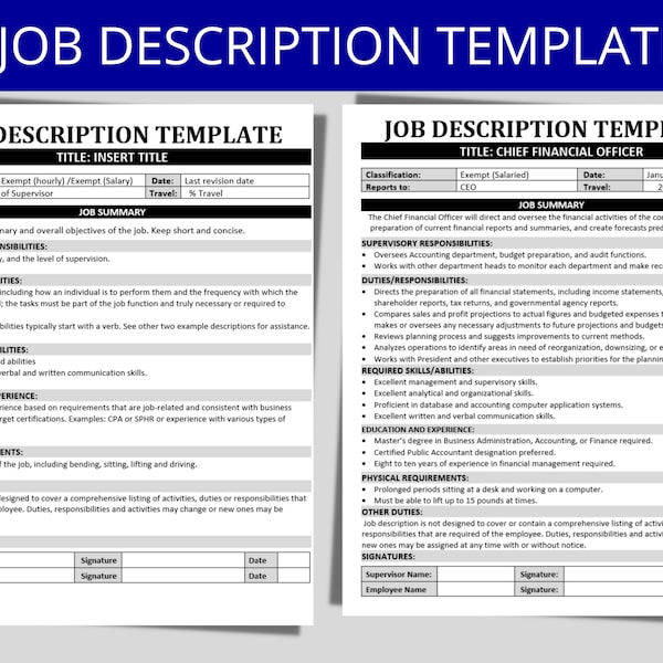 Job Requisition Template - Etsy