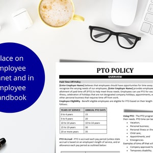 Editable PTO Policy Template: Employee Time-off HR Form (digital ...