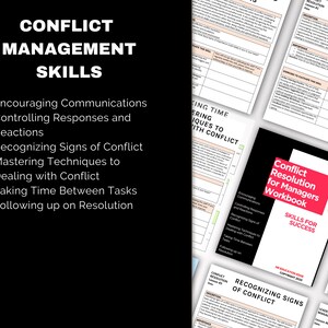 Manager Conflict Resolution Training Workbook | HR Template (digital ...
