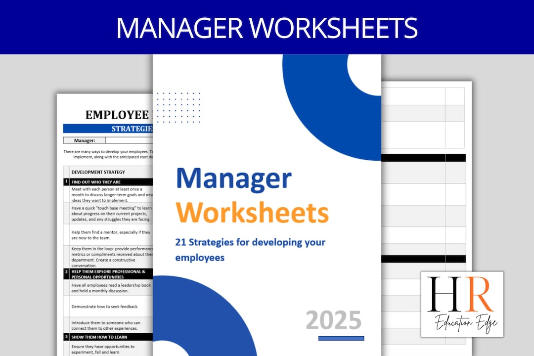 Manager Training Worksheets | Management Template | New Development ...