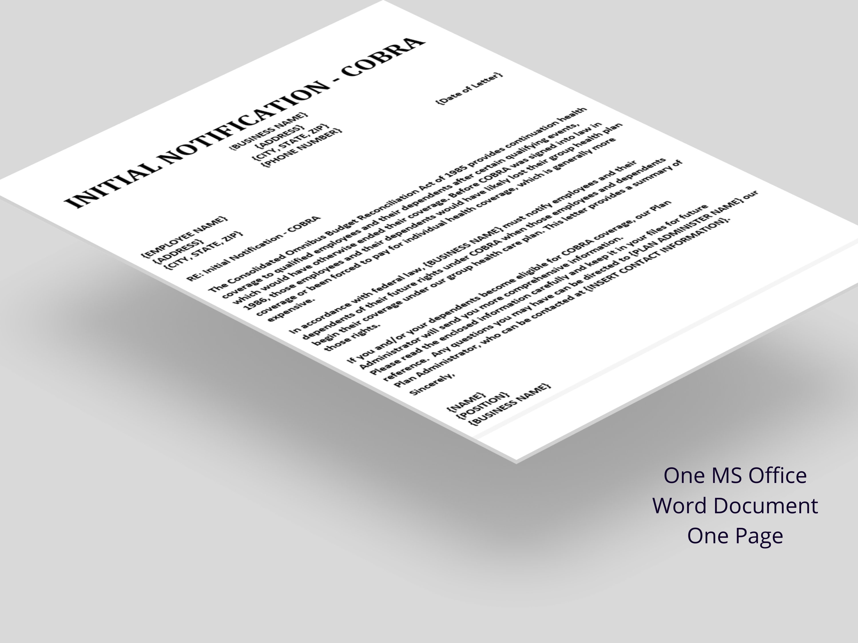 COBRA Continuation Coverage Notification - Etsy