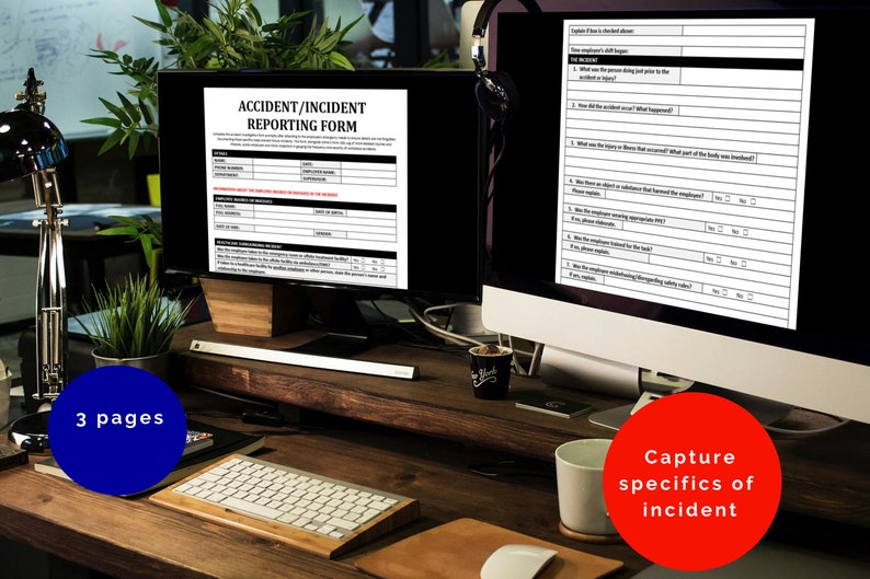 Employee Accident Incident Report Form: OSHA HR Compliance (digital ...