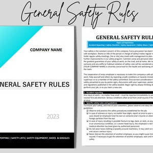 Employee Safety Policy Template Editable Word Form Human - Etsy