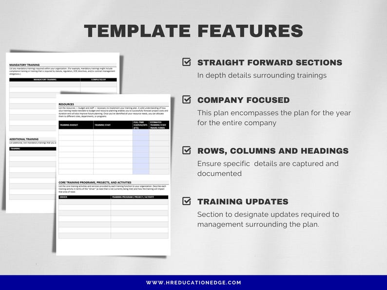 2026 HR Training Plan Template: Employee Development & Leadership ...