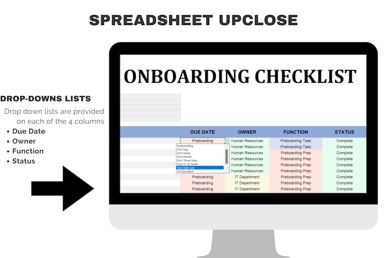 2026 New Hire Onboarding Checklist: HR Excel & Google Sheets (digital ...