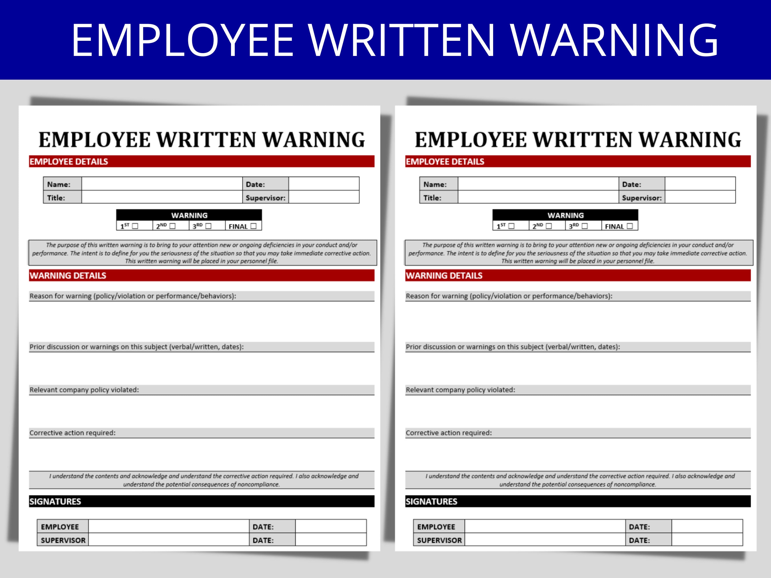 Employee Write Up Form