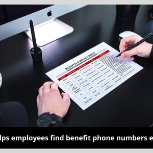 Benefits Contact Sheet Employee HR Templates HR Forms and Documents ...