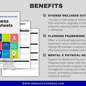 Employee Wellness Initiatives Worksheet: HR Total Rewards (digital ...