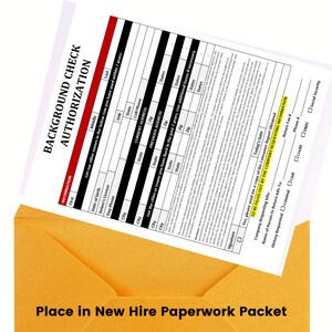 New Hire Background Check Template: Editable HR Form - Etsy