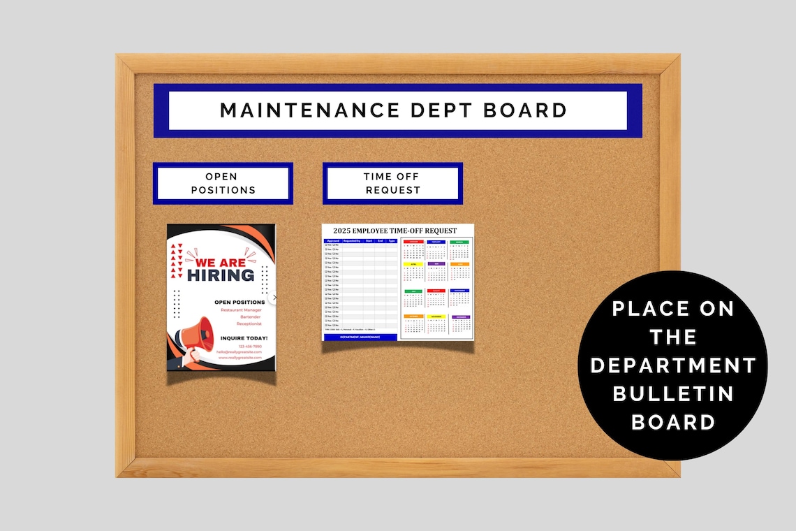 2025 Employee Time off Planner: HR Leave Calendar (digital Download) - Etsy
