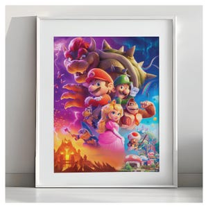 Super Mario Bros Poster - Digital Poster Download A2, A3 & A4 Sizes 300 ...