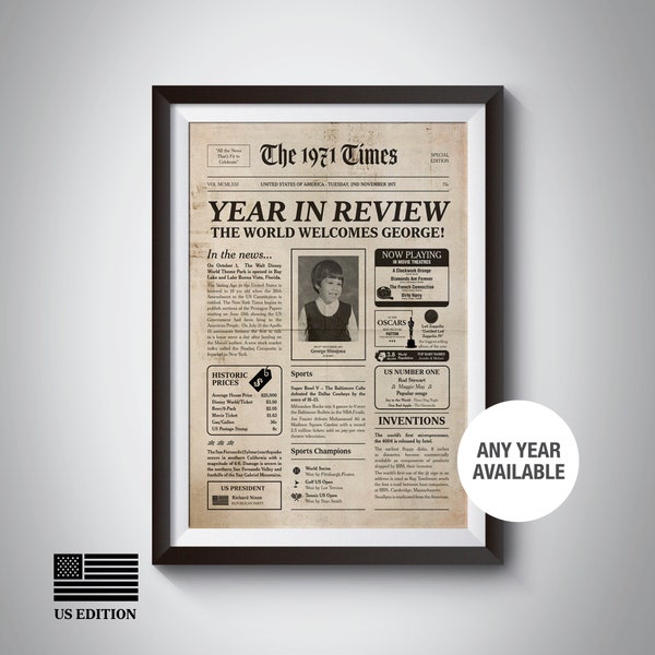 1971 Newspaper Poster - Etsy