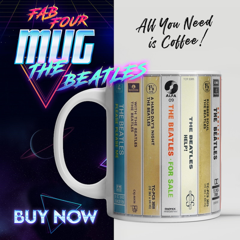 Beatles 16 Oz Coffee Mug - Etsy Canada