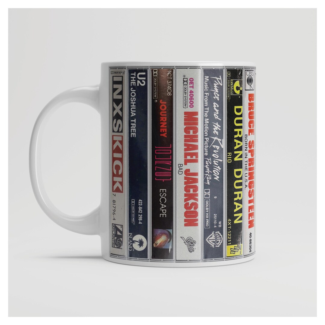 Sips of the 80s - Classic Album Covers on a Retro Cassette Mug - Etsy