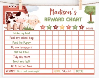 Farm Reward Chart - Etsy