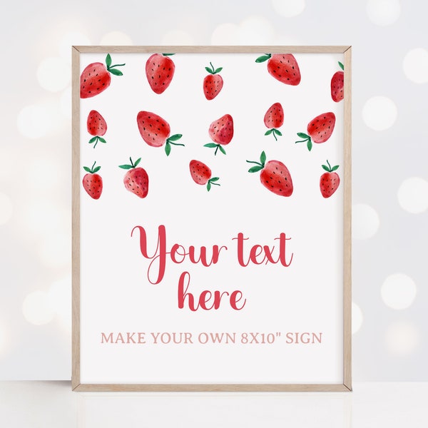 Strawberry Sign - Etsy