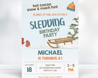 Sledding Party - Etsy