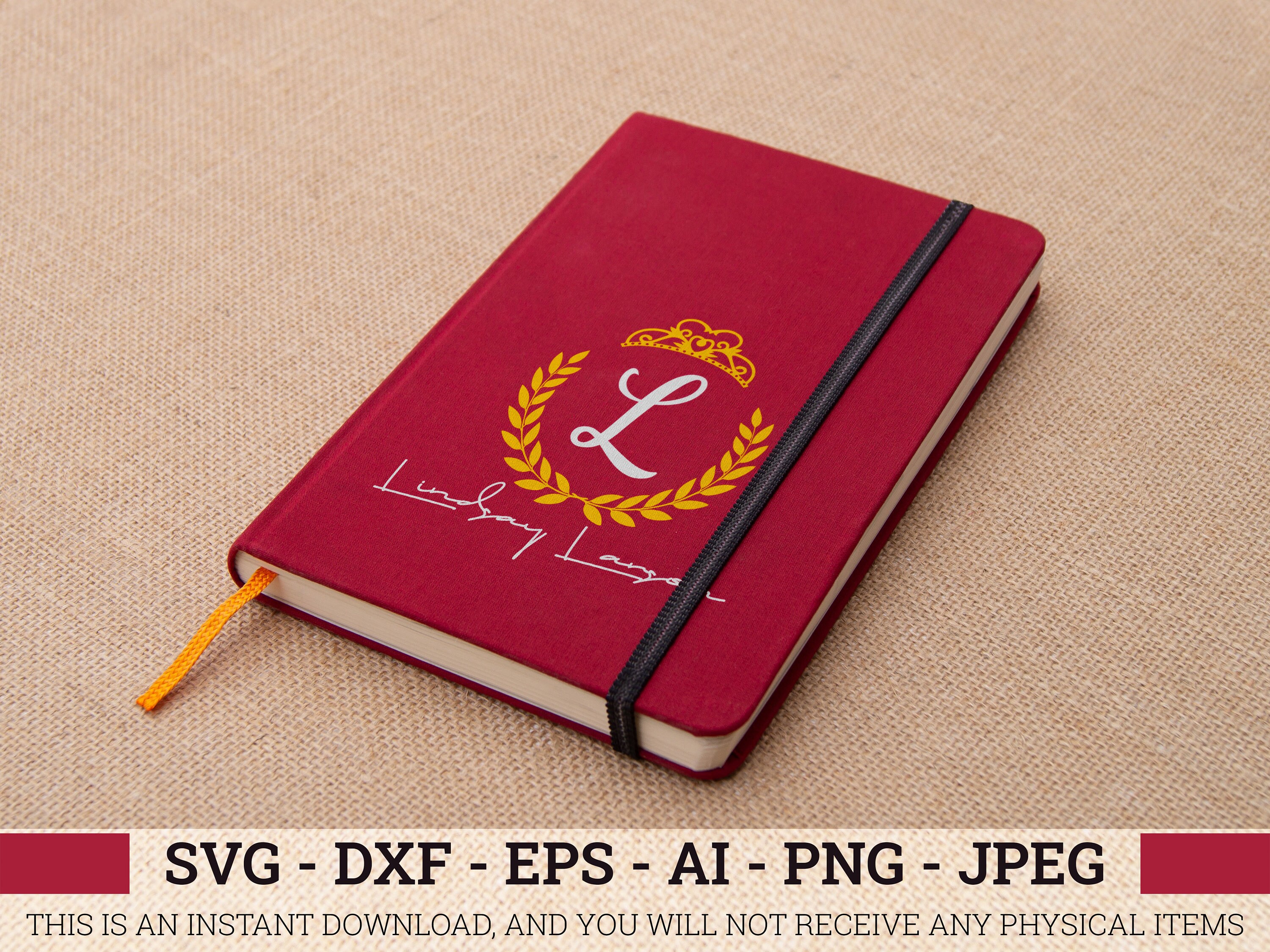 Customized Notebook Svg, Journal Png, Notebook Cover, Planner Svg ...