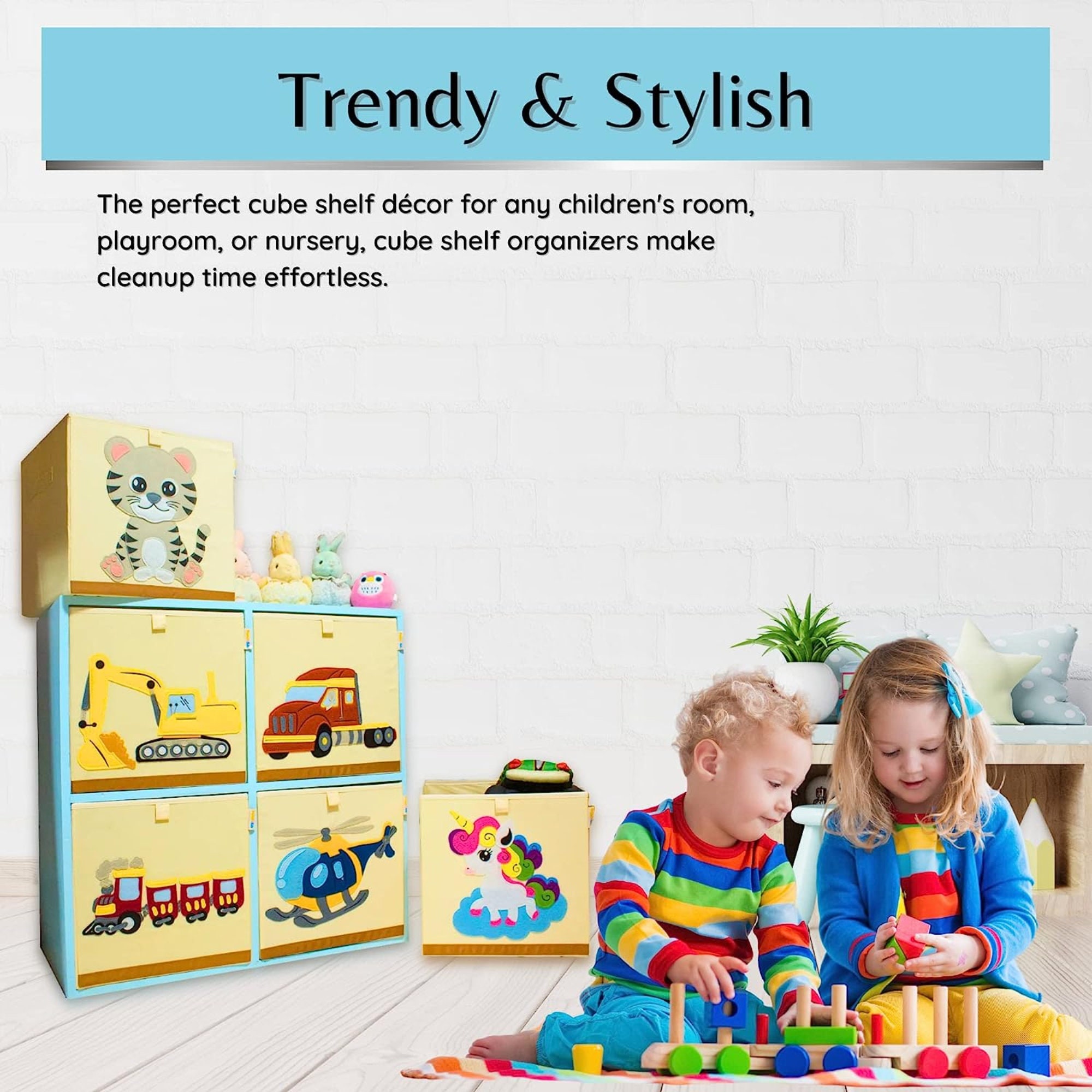 Product 4 Kids Collapsible Toy Storage Bin, Fabric Toy Box/chest ...